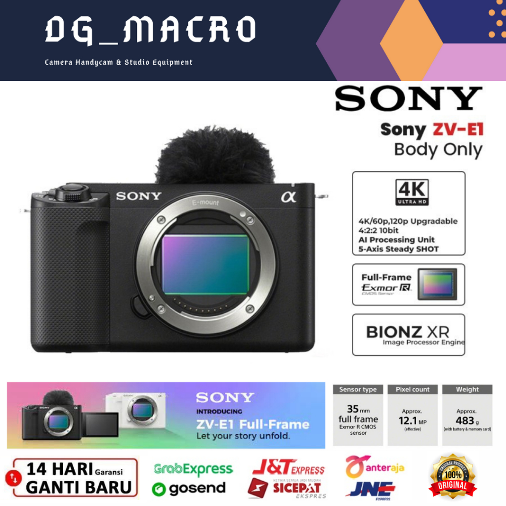 Jual Sony ZV-E1 Mirrorless Camera | ZV E1 | ZVE1 - Garansi Resmi ...
