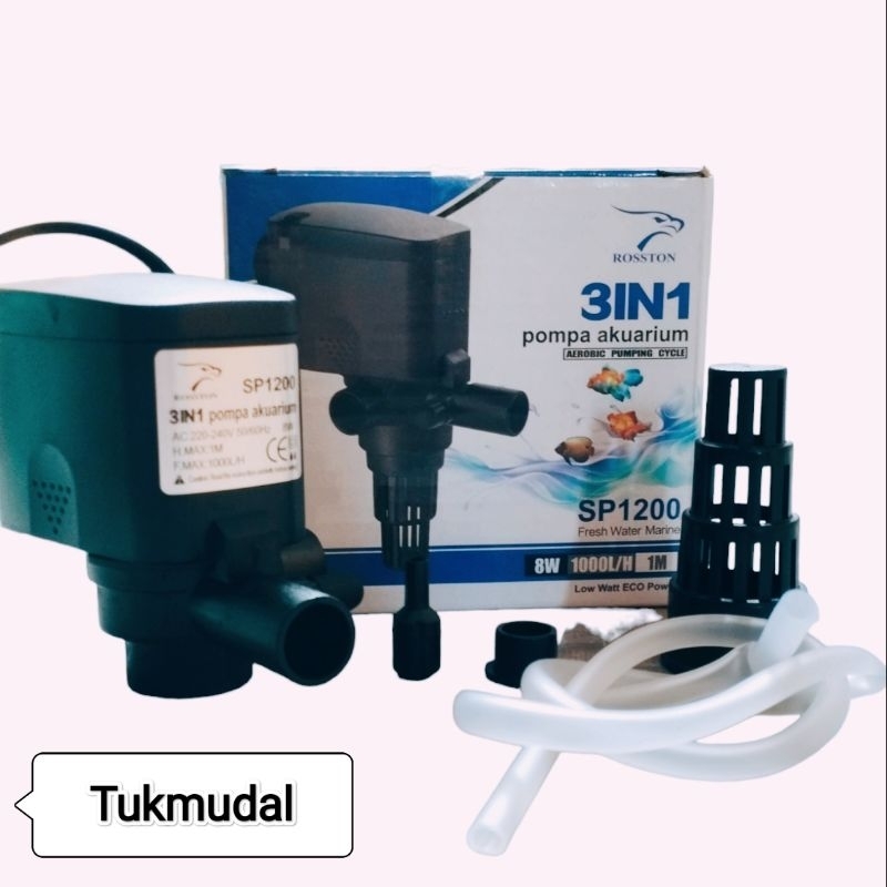 Jual Mesin Pompa Aquarium Filter Air Celup Berkualitas Rosston SP 1200 ...