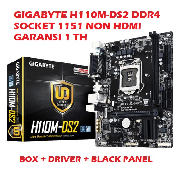 Jual MOTHERBOARD GIGABYTE H110M-DS2 DDR4 SOCKET 1151 - GIGABYTE H110M-DS2 PORT LPT1 H110 NON ...