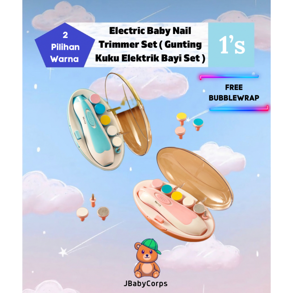 Jual Baby Set Nail Trimmer Electric / Gunting kuku Bayi Elektrik 6 in 1 Alat Menicure Pedicure ...