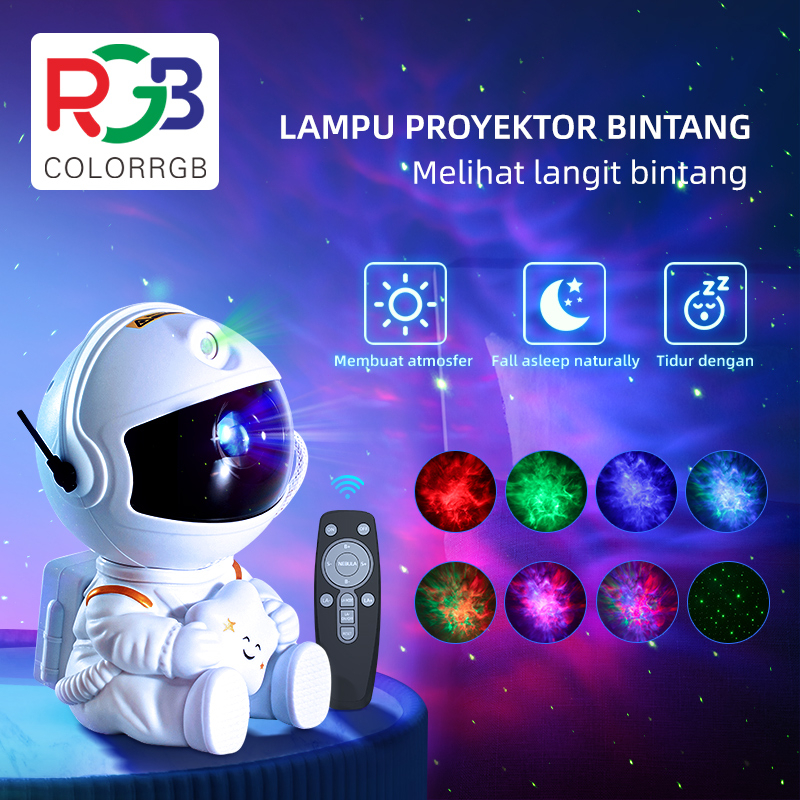 Jual Astronaut Galaxy Projector Star Night Lamp USB Starry Sky ...