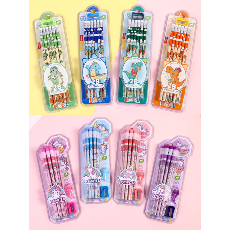 jual-delunashop-pensil-hb-2b-penghapus-pack-rautan-gambar-unicorn-dan