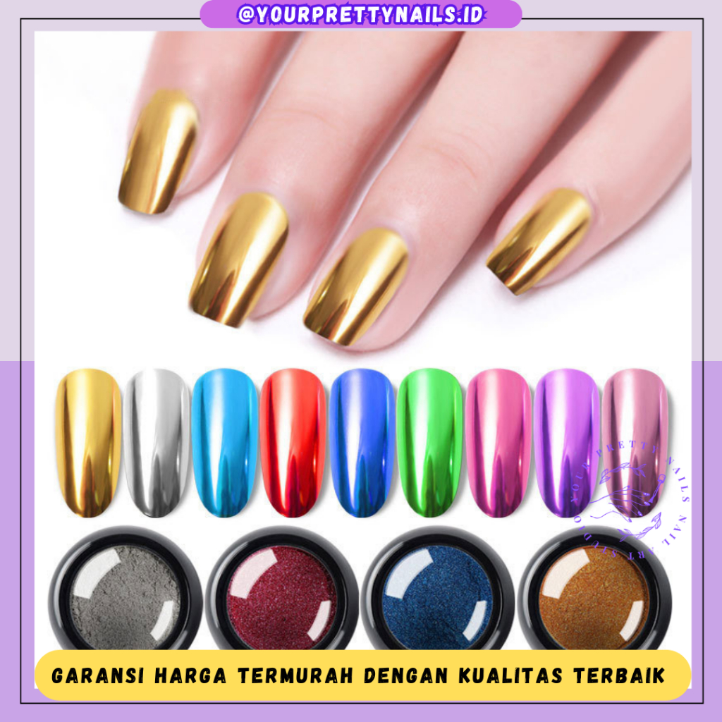 Jual Mirror Chrome Powder Professional Nail Art Accessories / Mirror ...