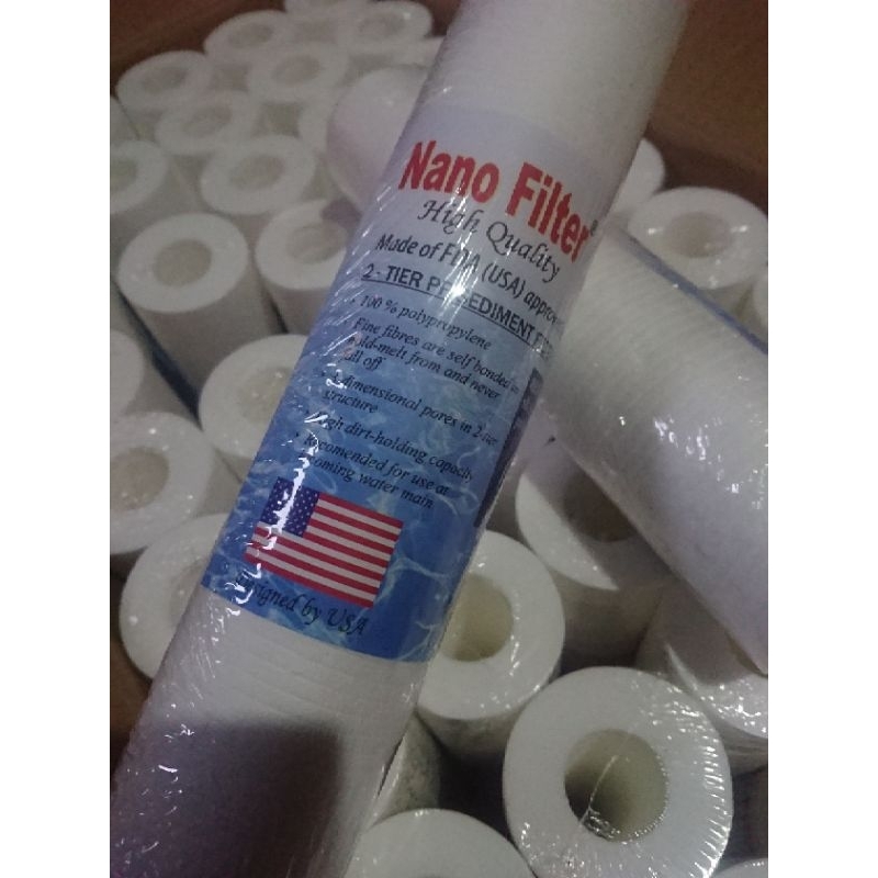 Jual NANO Filter air Saringan air 10 inchi, Original FDA USA food grade ...