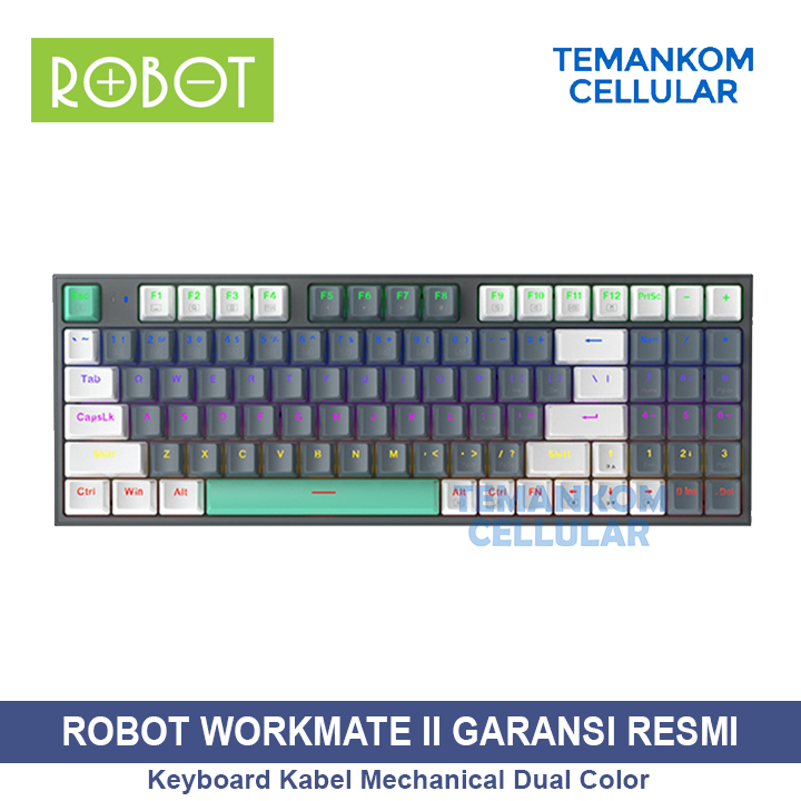 Jual Keyboard Mechanical Robot workmate II Wired Kabel type C keyboard ...