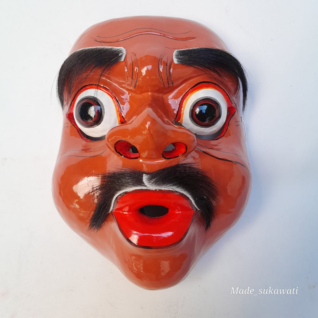 Jual Topeng kayu Bondres Mujuh Munju kerajinan handmade Bali | Shopee ...