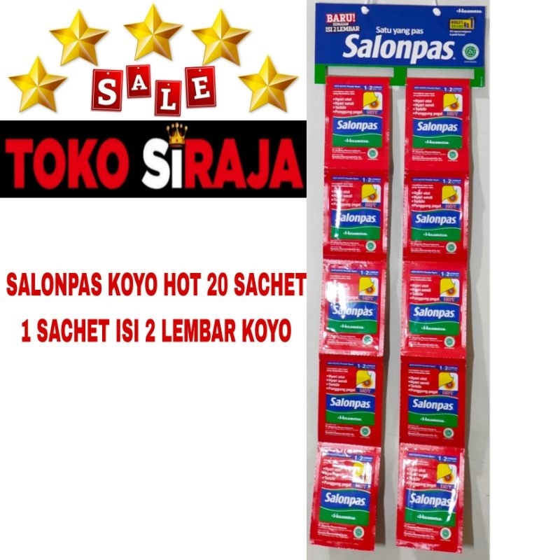Jual 1 RENCENG SALONPAS HOT KOYO ISI 20 SACHET/ KOYO SALONPAS MERAH 1 ...