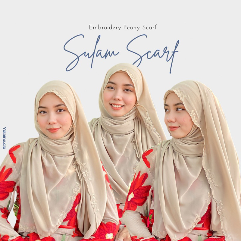 Jual Sulam Malay Scarf/Pashmina Bordir | Shopee Indonesia