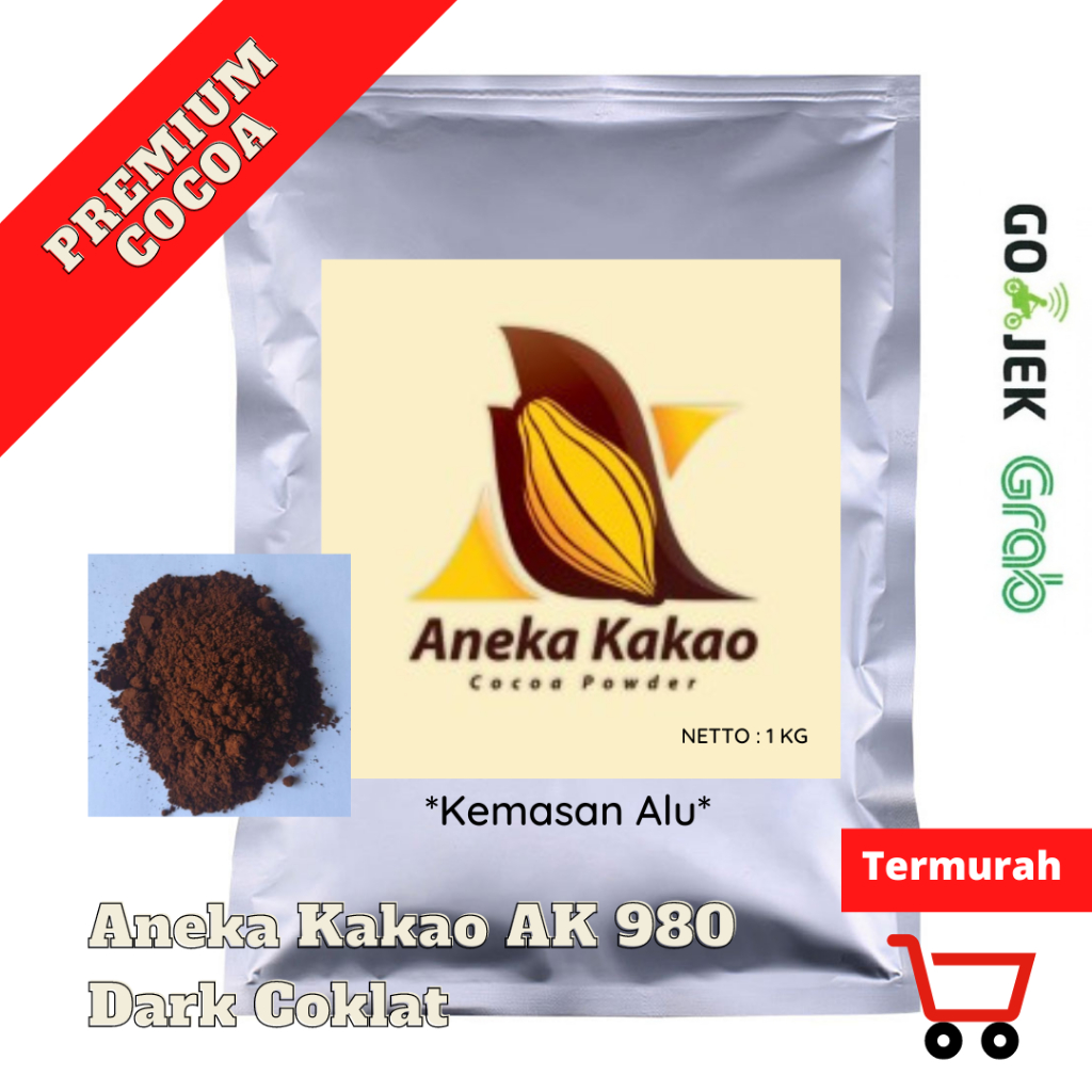 Jual ANEKA KAKAO COCOA POWDER AK 980 DARK COKLAT 1 kg / 500 g coklat ...