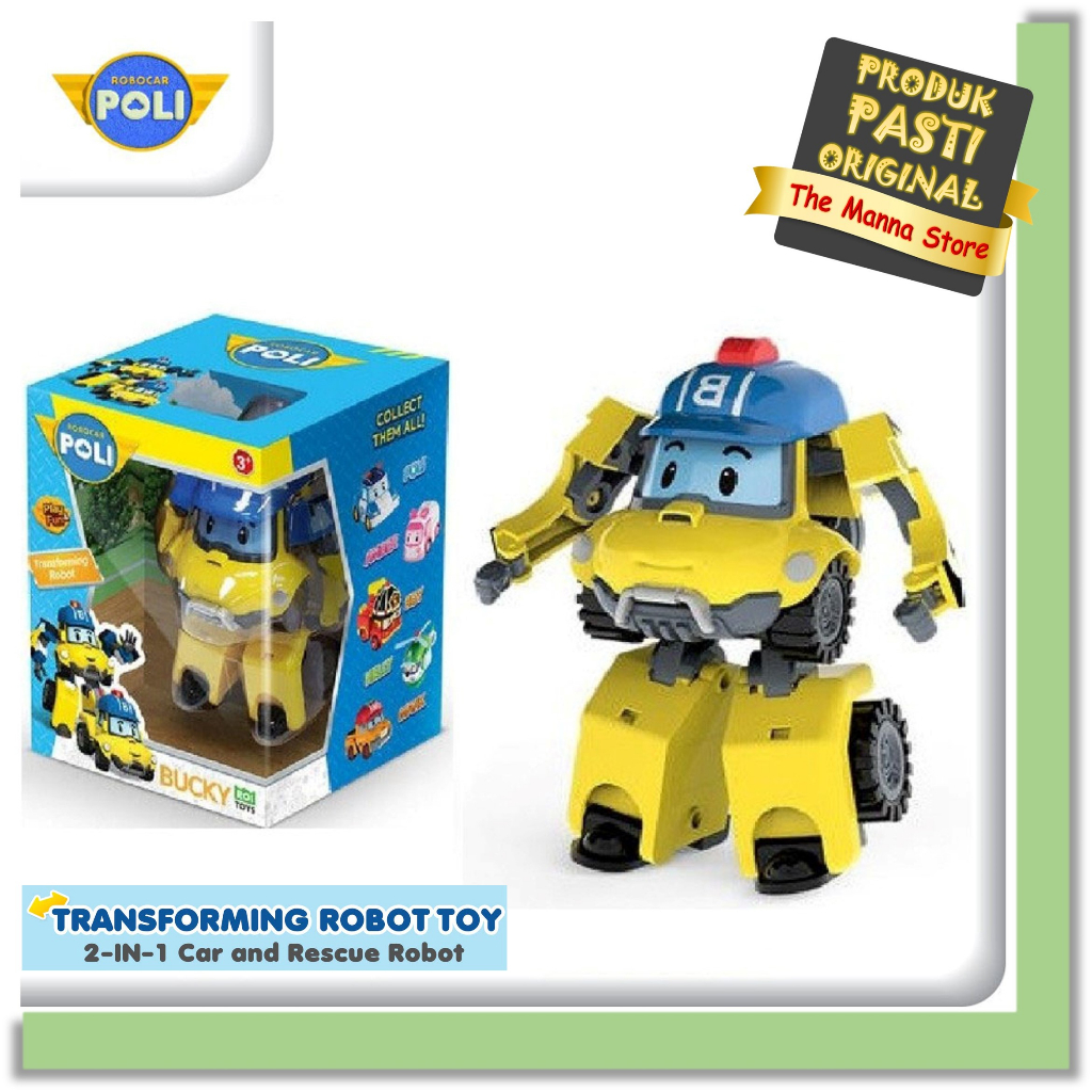 Jual Robocar Poli Transforming Robot Bucky 4" MRT-0655 Korean Toys ...