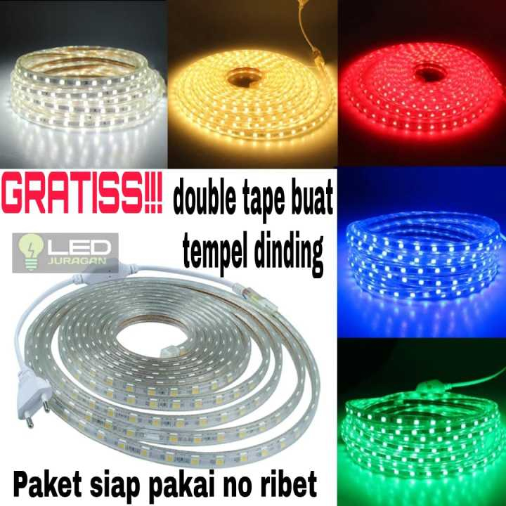 Jual LED STRIP PLUS SOKET PAKET 1 METER LED STRIP PLUS SOKET TYPE SMD ...