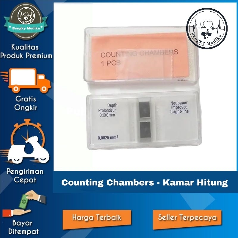 Jual Counting Chambers Kamar Hitung Haemocytometer Bilik Hitung ...