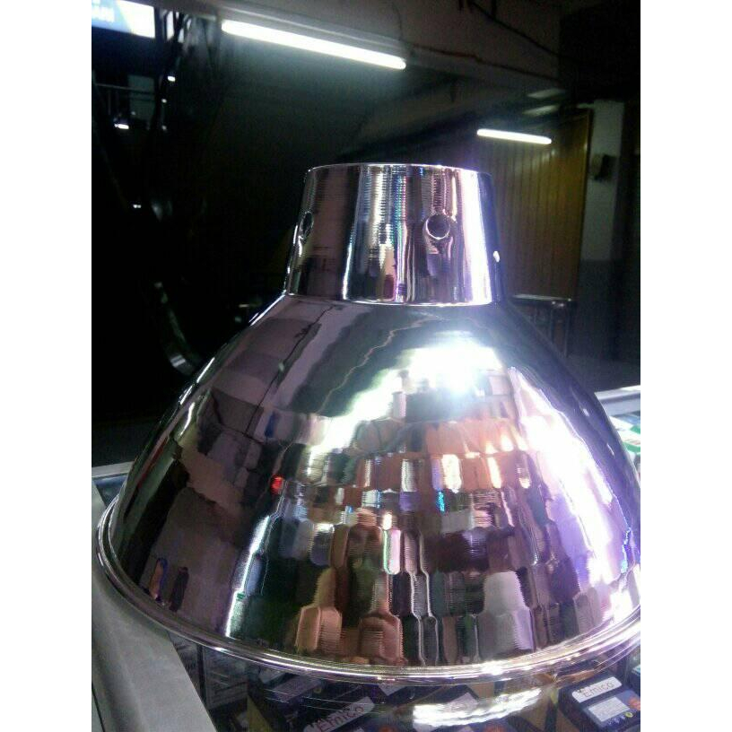 Jual kap industri silver 16 in / kap gantung kilap jumbo 16 inch diameter 38 cm | Shopee Indonesia