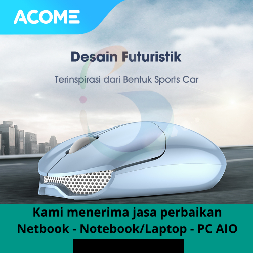 Jual Mouse Wireless ACOME Silent Click Desain Sport Car AM200 | Shopee ...
