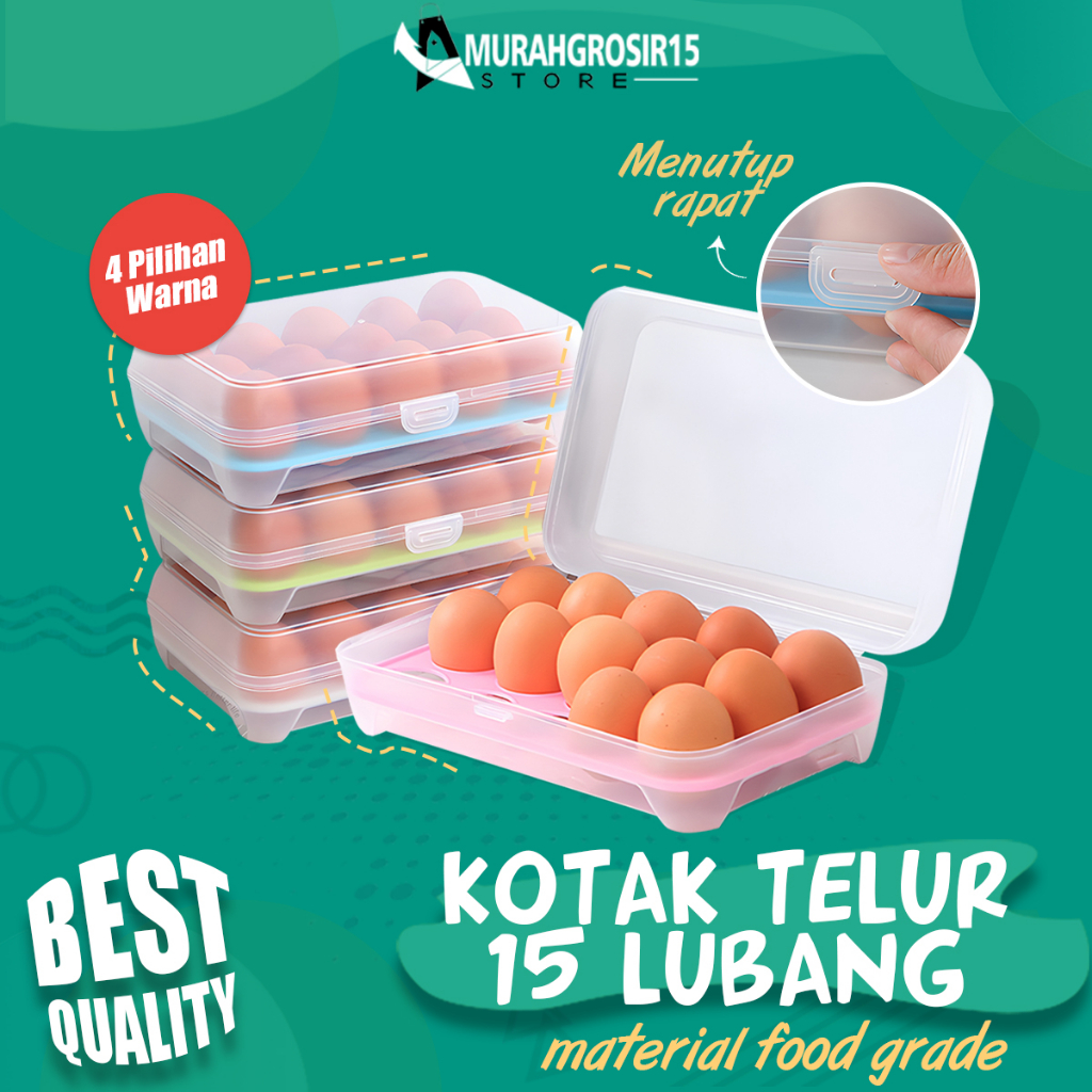Jual Box Telur/Kotak Telur/Tempat Telur Sekat 15 Lubang | Shopee Indonesia