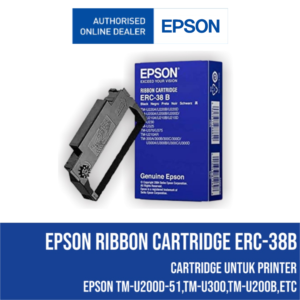 Jual Ribbon Cartridge Printer EPSON ERC38 untuk TM-U220 dotmatrik ...