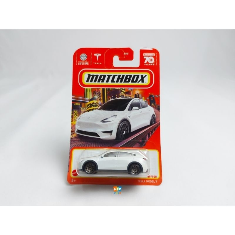 Jual Tesla Model Y White Matchbox 70 Years Special Edition Diecast Car ...
