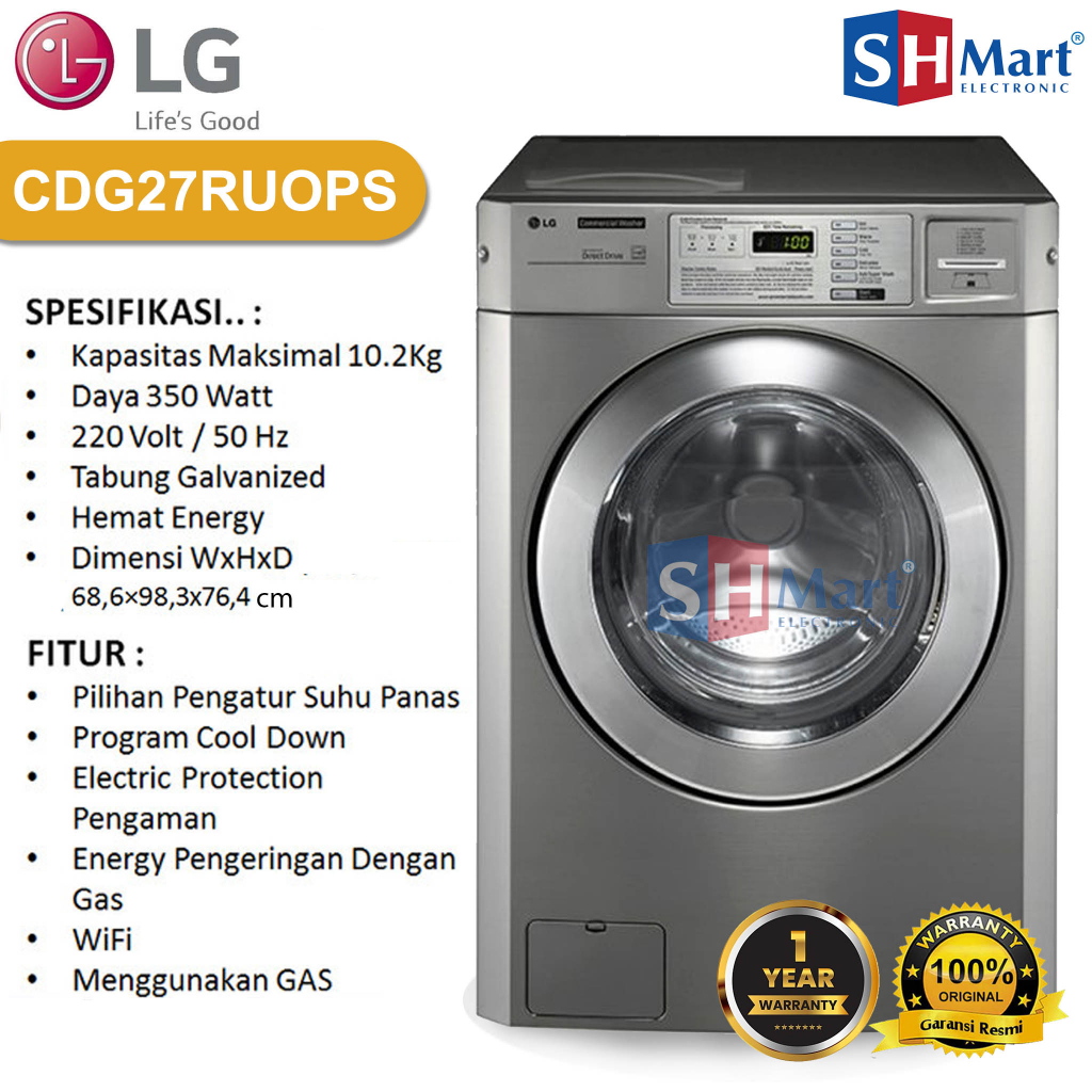 Jual MESIN PENGERING LG COMMERCIAL KAPASITAS 10,2 KG DRYER LG ...