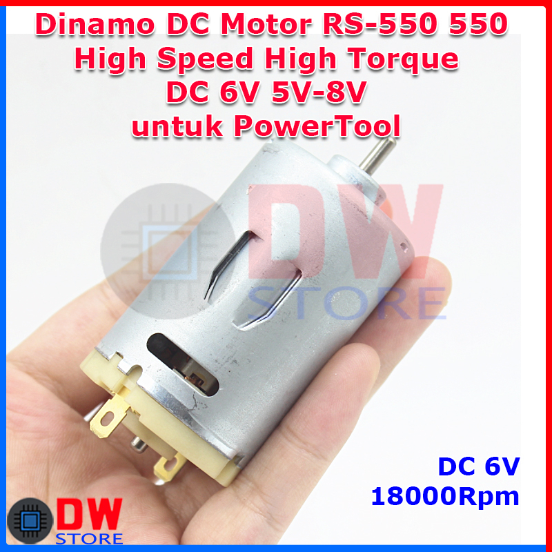 Jual Dinamo Motor Obeng Bor Baterai Cordless RS550 550 6V 5V-8V High ...