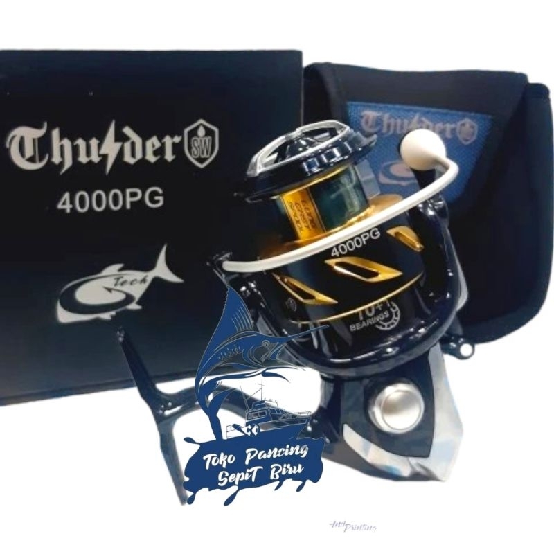 Jual REEL SPINNING G TECH THUNDER SW 4000PG POWER HANDLE DRAG 24KG ...