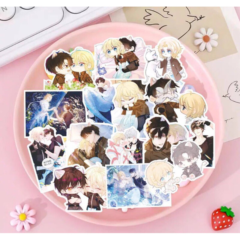 Jual Stiker BL Manhua The Falling Merman Sticker Bai Chunian Lan Bo ...