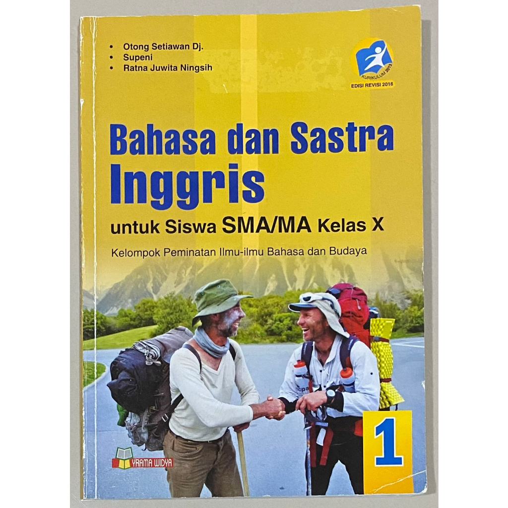 Jual Buku Bahasa dan Sastra Inggris SMA Peminatan Kelas X / 1 / 10 Kurikulum 2013 Edisi Revisi ...