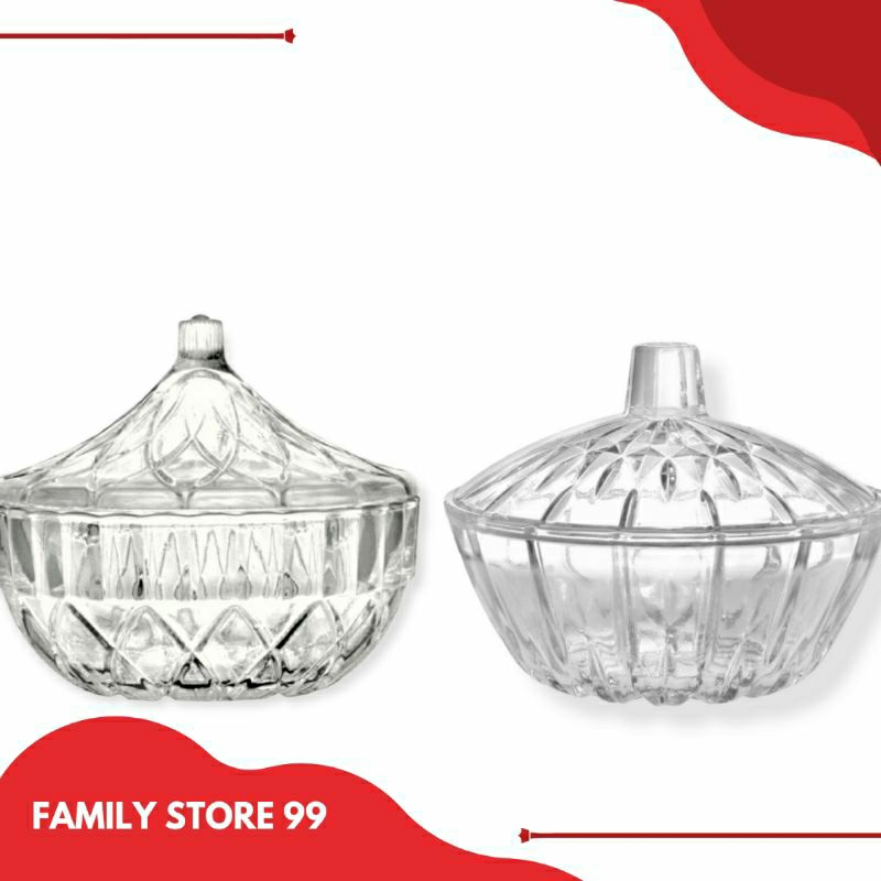 Jual Candy Pot Wadah/Tempat Permen Kaca Kristal | Shopee Indonesia