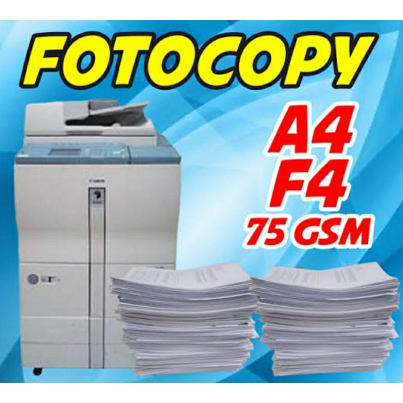 Jual Jasa Fotocopy hitam putih cetak file murah kertas F4 A4 75 gsm ...
