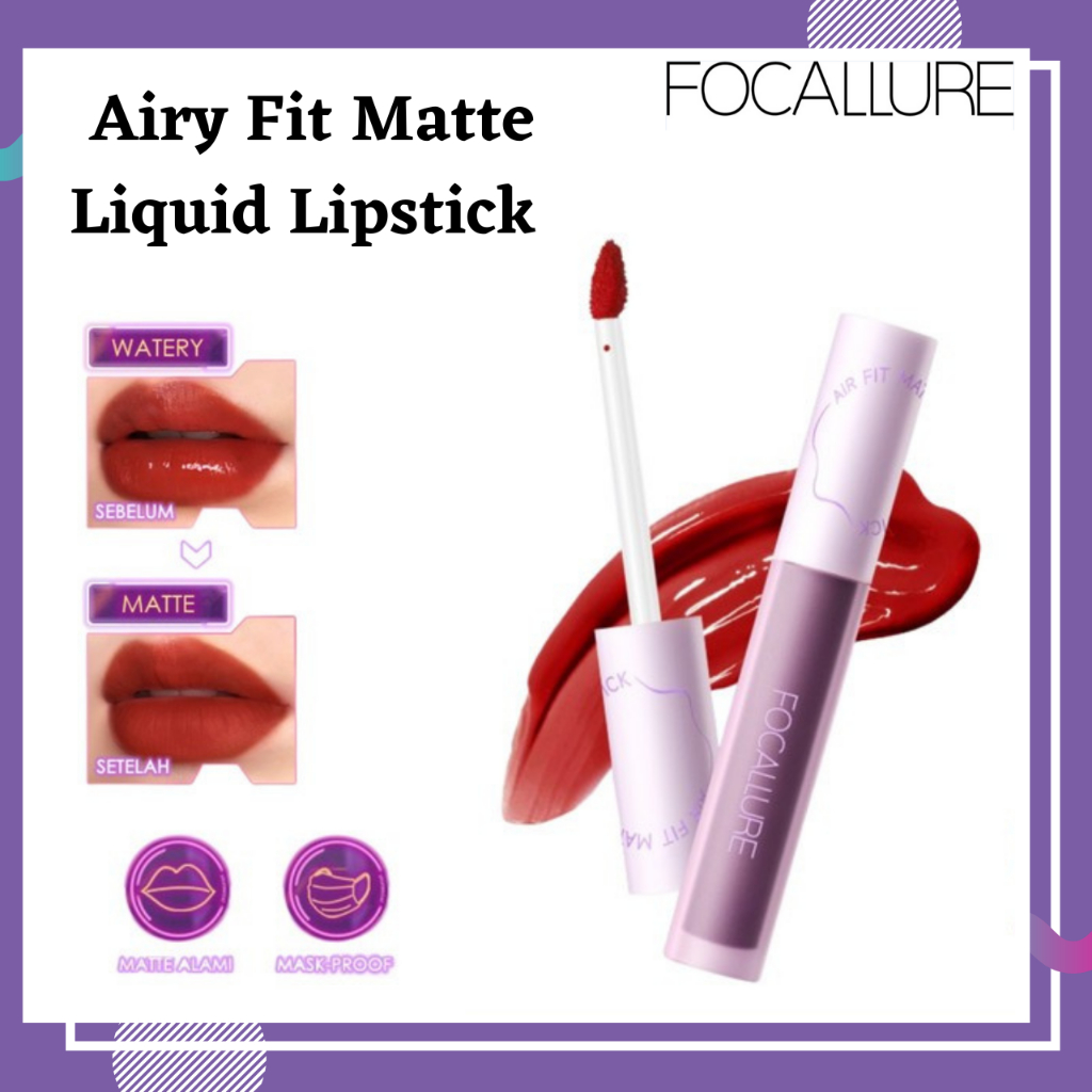 Jual Focallure Airy Fit Matte Liquid Lipstik / Lip Cream / Lip Matte | Shopee Indonesia