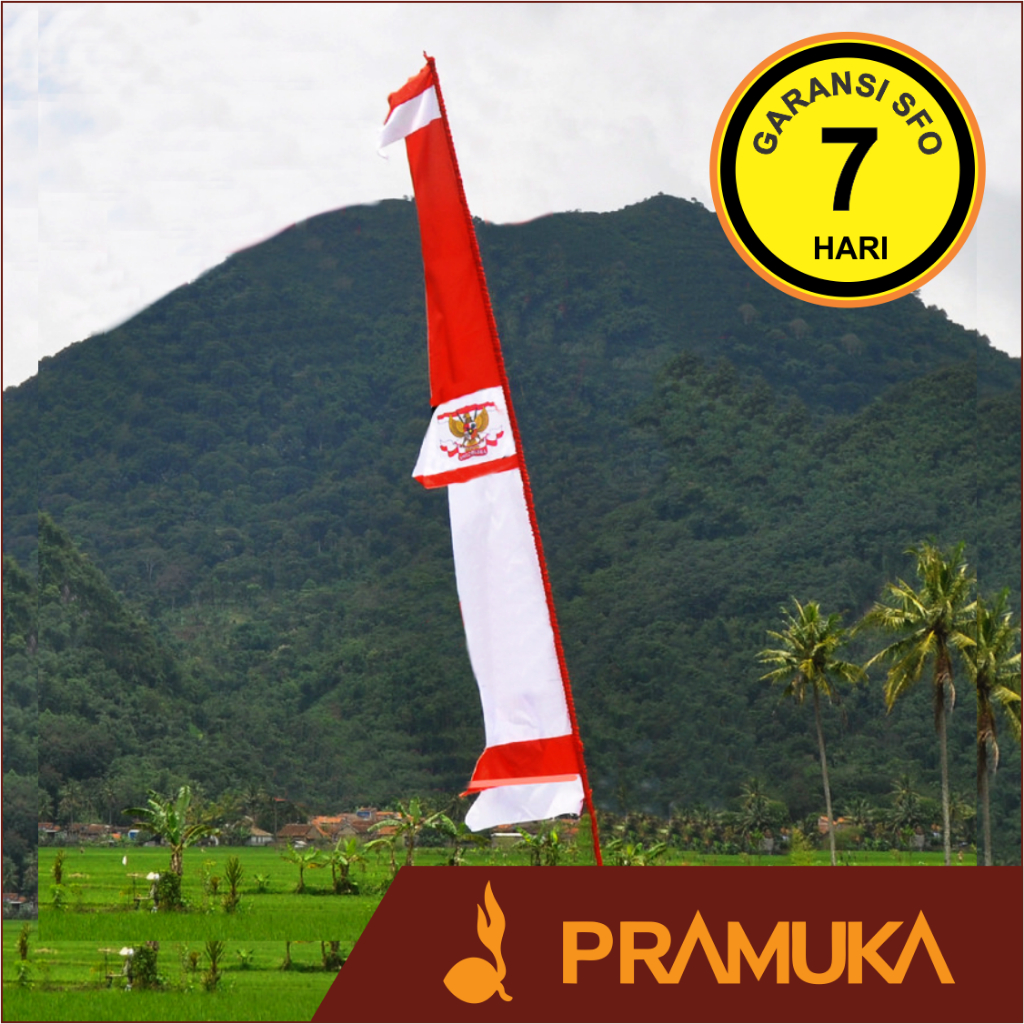 Jual Umbul Umbul Bandir Polos - Bendera Merah Putih | Shopee Indonesia