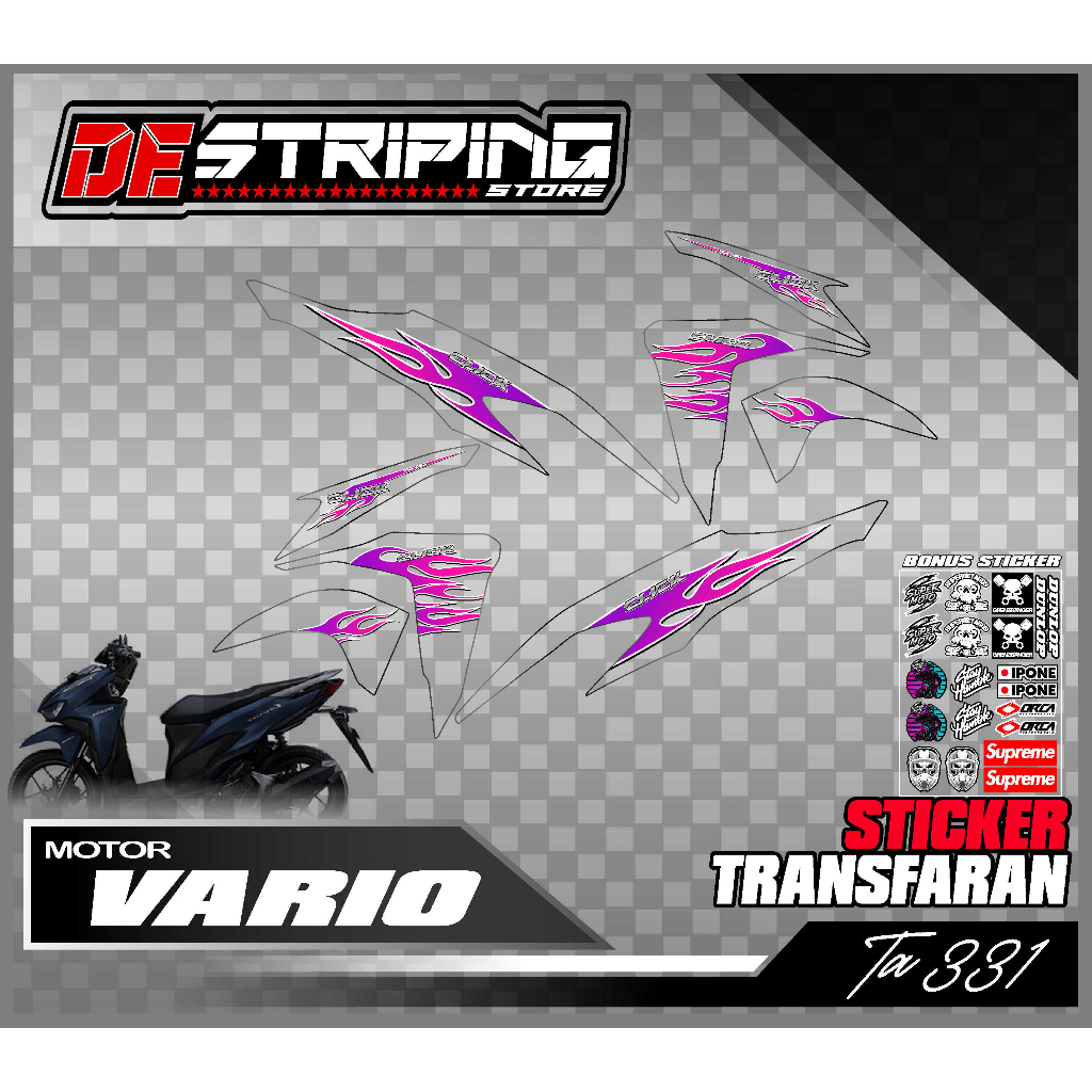 Jual Striping Sticker Variasi Motor Vario 150 2019 Semifull Bahan ...