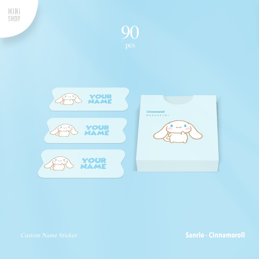 Jual Stiker Nama Custom Waterproof Sanrio Cinnamoroll | Shopee Indonesia
