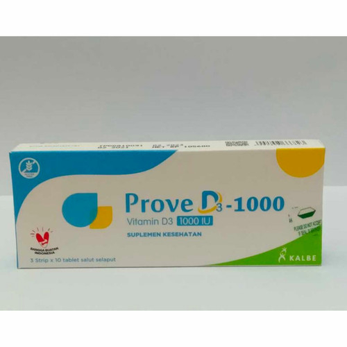 Jual Prove D3 1000 IU Box isi 30 Tablet & Prove D3 1000 IU Strip isi 10 ...