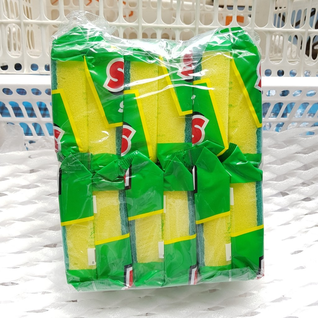 Jual { Perpack Isi 12pcs } Sabut Cuci Piring Susemi Spon Spons Sponge ...