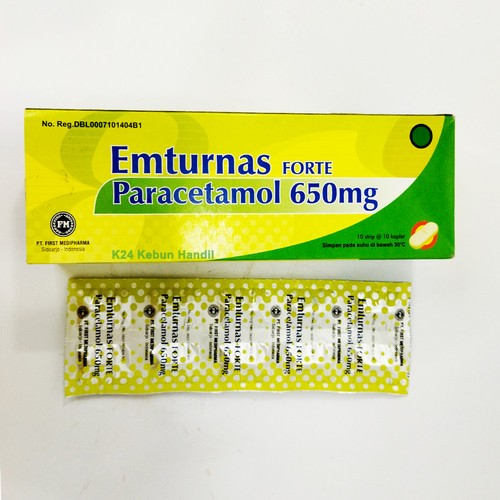 Jual Emturnas Forte Paracetamol 650mg Box (10strip) | Shopee Indonesia