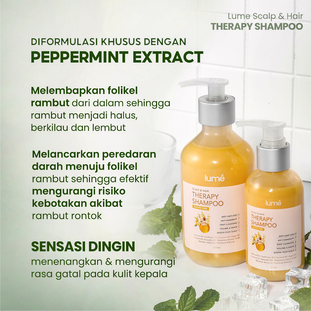 Jual Hair THERAPY SHAMPOO rambut LUME Scalp rambut sehat berkilau anti ...