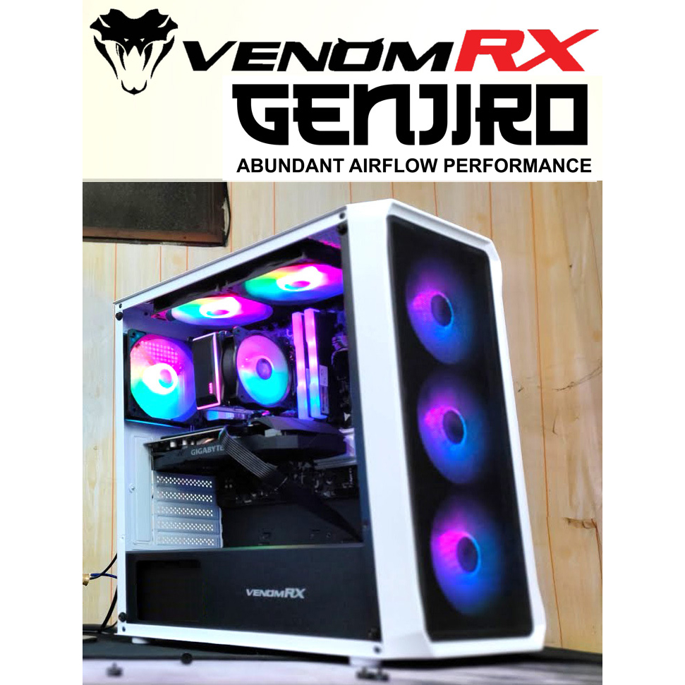 Jual Casing VenomRX GENJIRO WHITE - ATX Temper Glass 3x12CM A-RGB Fan | Shopee Indonesia