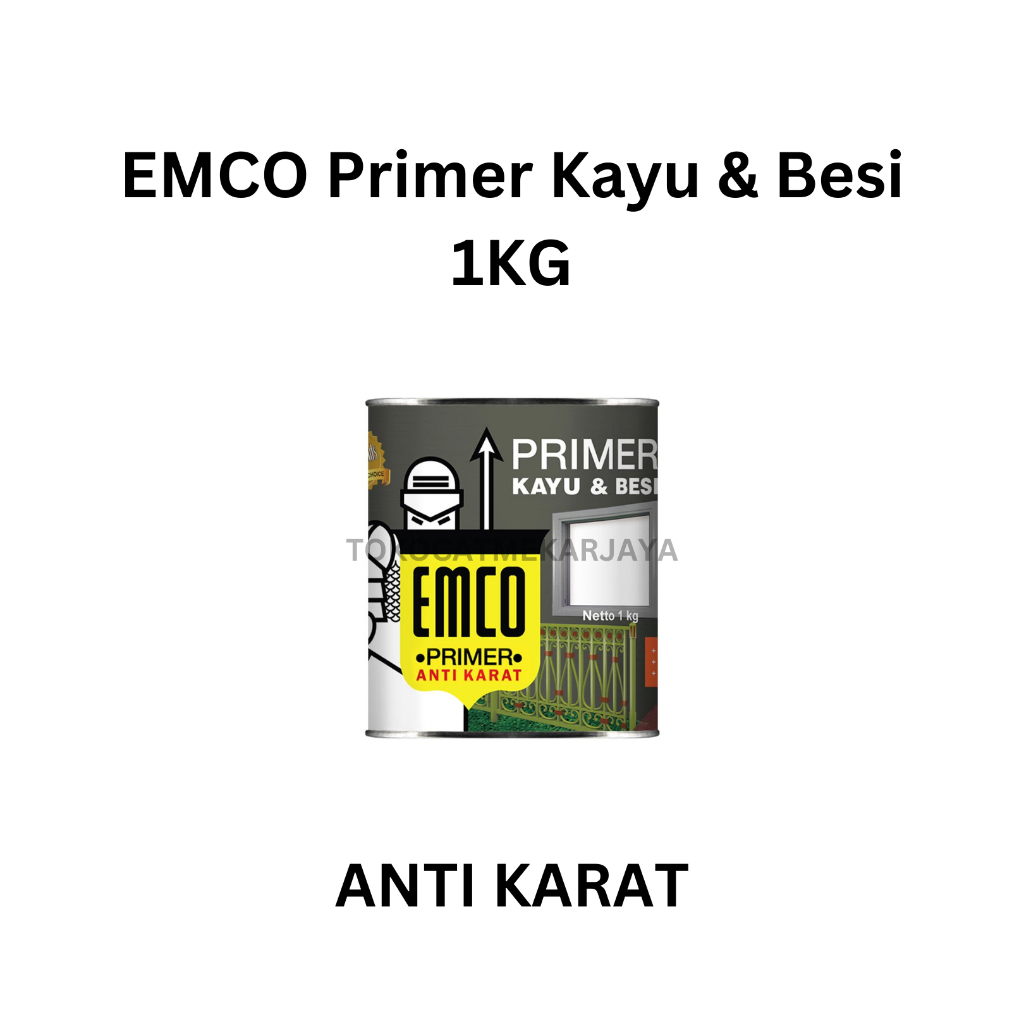 Jual EMCO Primer Kayu & Besi / Cat Primer Anti Karat 1KG | Shopee Indonesia