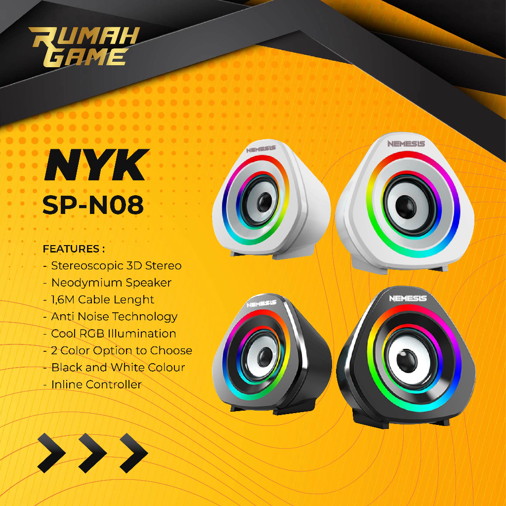 Jual Speaker NYK SP-N08 Falcon RGB Gaming Speaker with 3D Sound ...