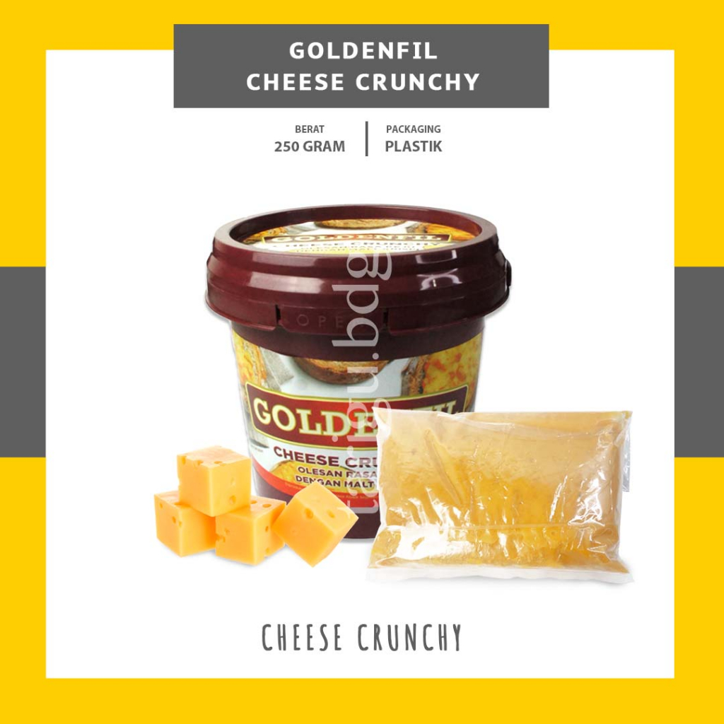 Jual CHEESE CRUNCHY GOLDENFIL CHOCO CRUNCHY 250GR - SELAI KEJU COKLAT ...