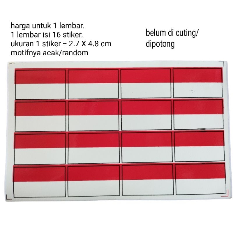 Jual Stiker sticker bendera merah putih indonesia | Shopee Indonesia