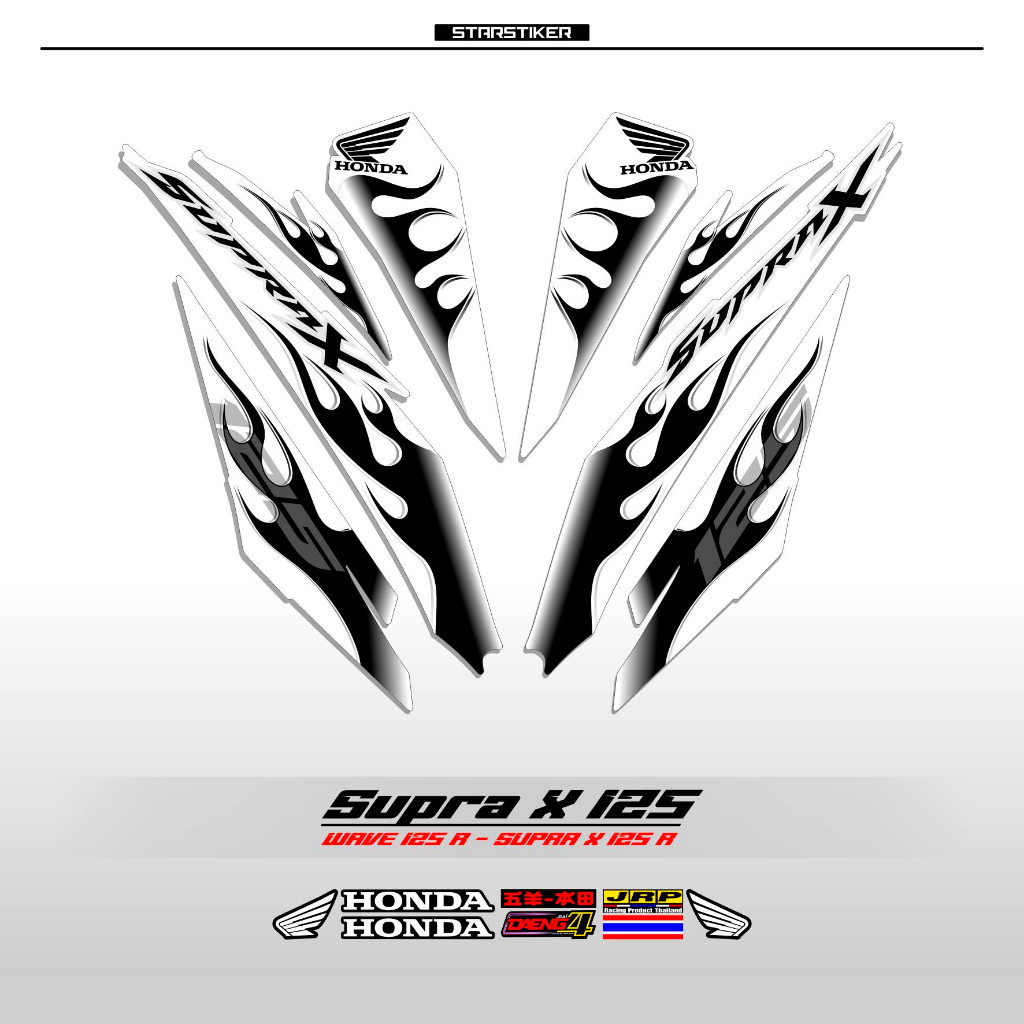 Jual STRIPING SUPRA X 125 R NEW 3 / STIKER SUPRA X 125 FI / STICKER ...