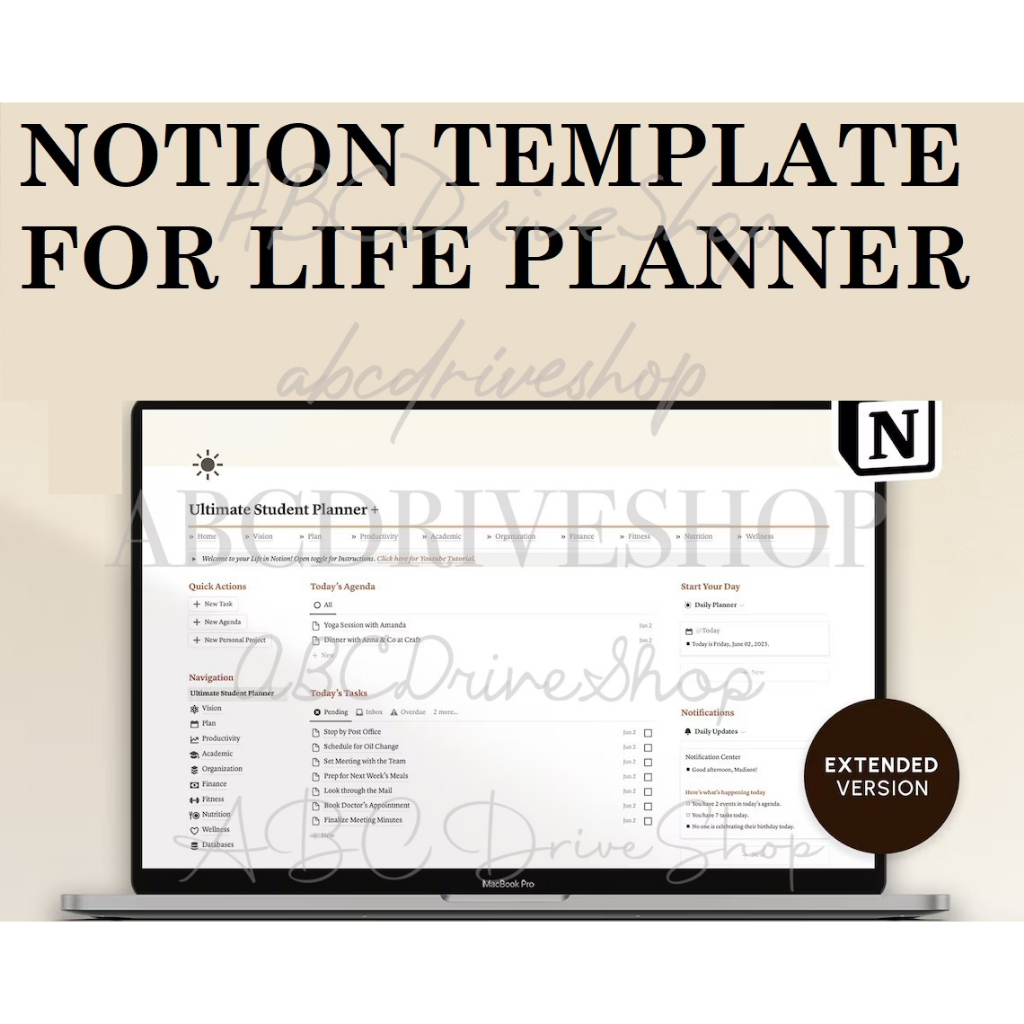 Jual Notion Template - Ultimate Life Planner Extended | Shopee Indonesia Jual Notion Template - Ultimate Life Planner Extended | Shopee Indonesia