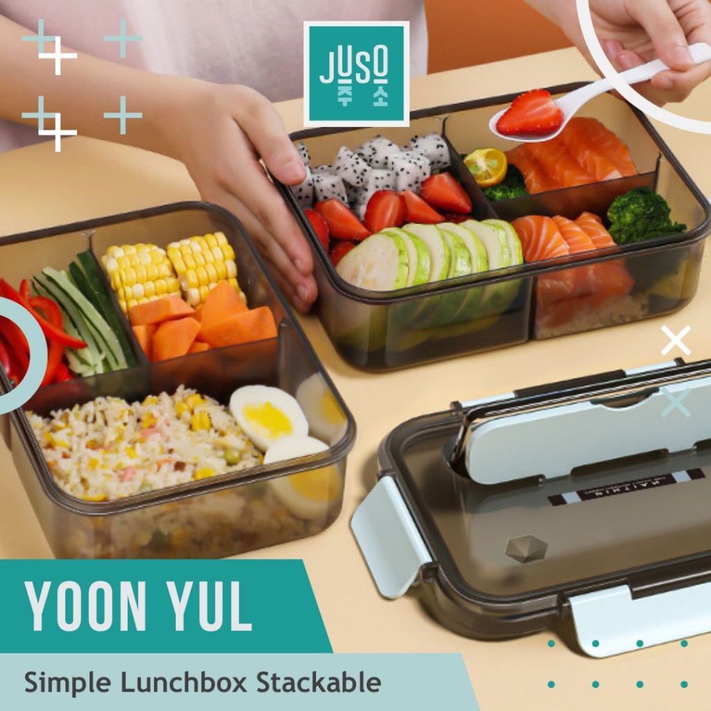 Jual 【JUSO】YOON YUL Bento Box Bekal Simpel Tempat Makan Makanan ...