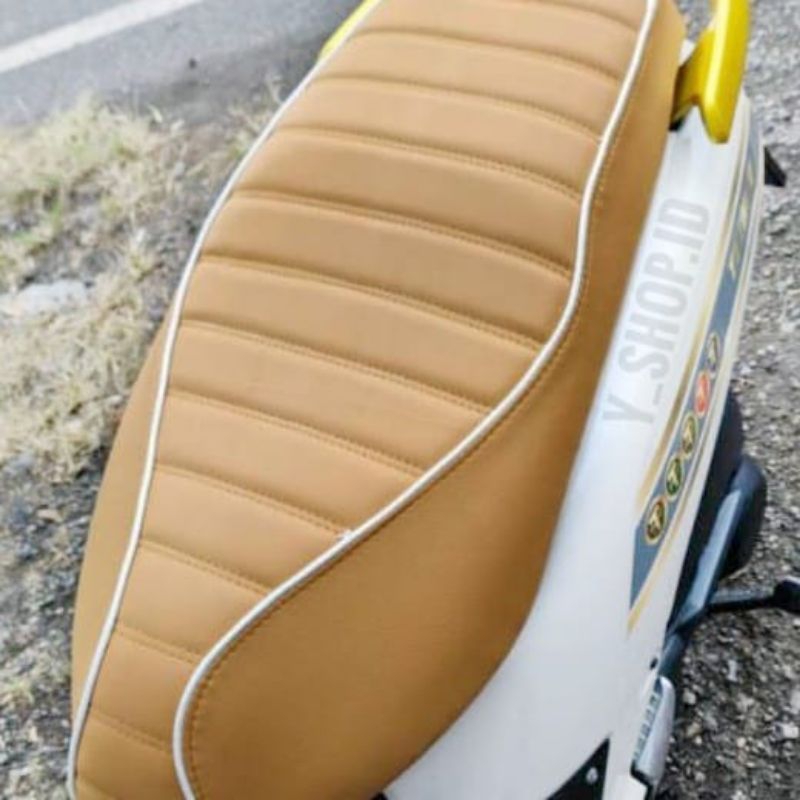Jual Cover Kulit Jok Motor Fazzio Motif Caferacer Kulit Original Anti ...