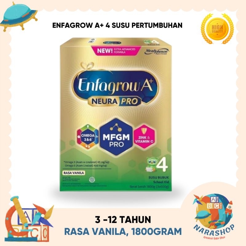 Jual Enfagrow A+ Tahap 4 1800gr Rasa Vanila Free Pampres Sweety Gold XL ...