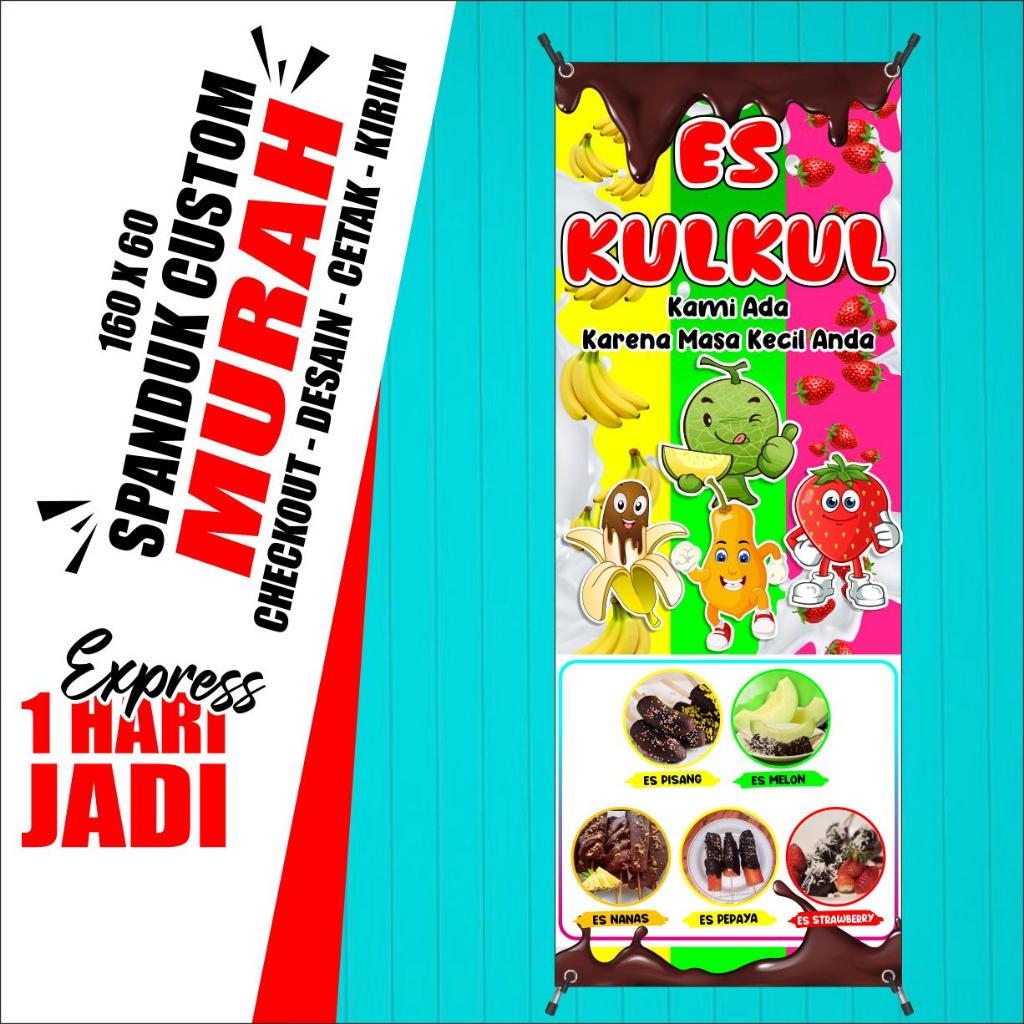 Jual Banner ES KUL KUL, Spanduk ES KULKUL 160X60cm, COD | Shopee Indonesia
