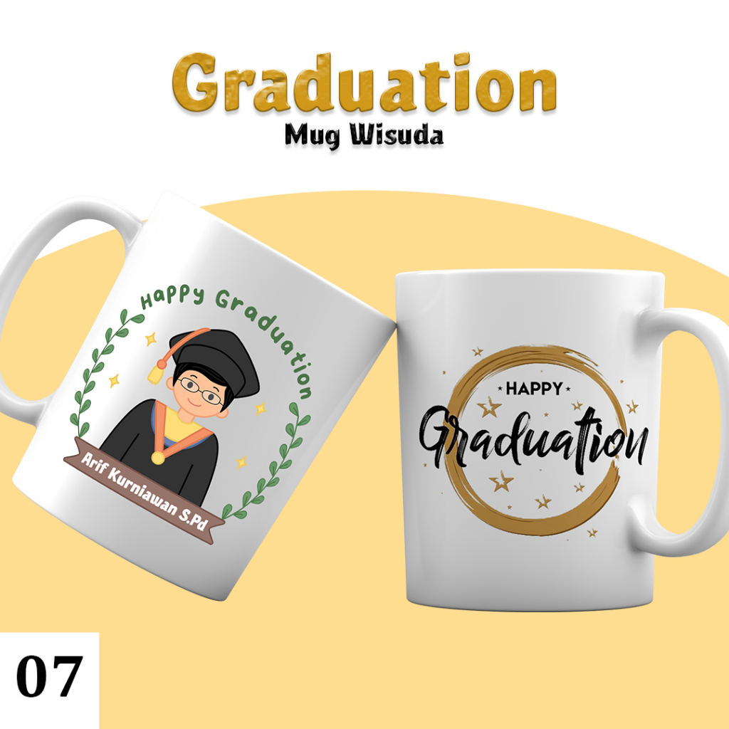 Jual GRADUATION / MUG CUSTOM HADIAH GRADUATION / TULISAN SOUVENIR GELAS ...