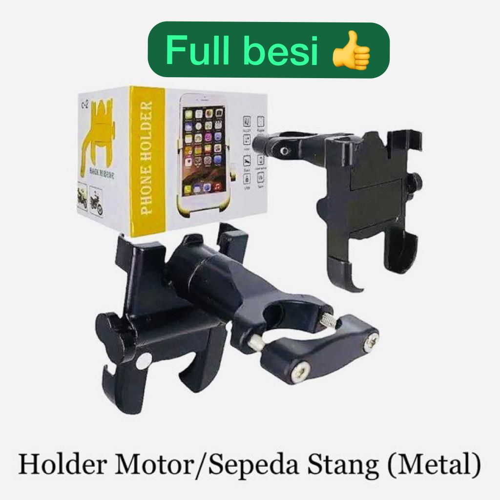 Jual Holder Stand Motor Besi C1 HM22 HM-22 Phone Stand handphone senderan dudukan hape alat ...