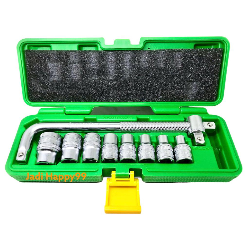 Jual HAND SOCKET SET TEKIRO / TEKIRO HAND SOCKET SET 10 PCS 1/2" 8-24MM / KUNCI SOCK SET TEKIRO ...